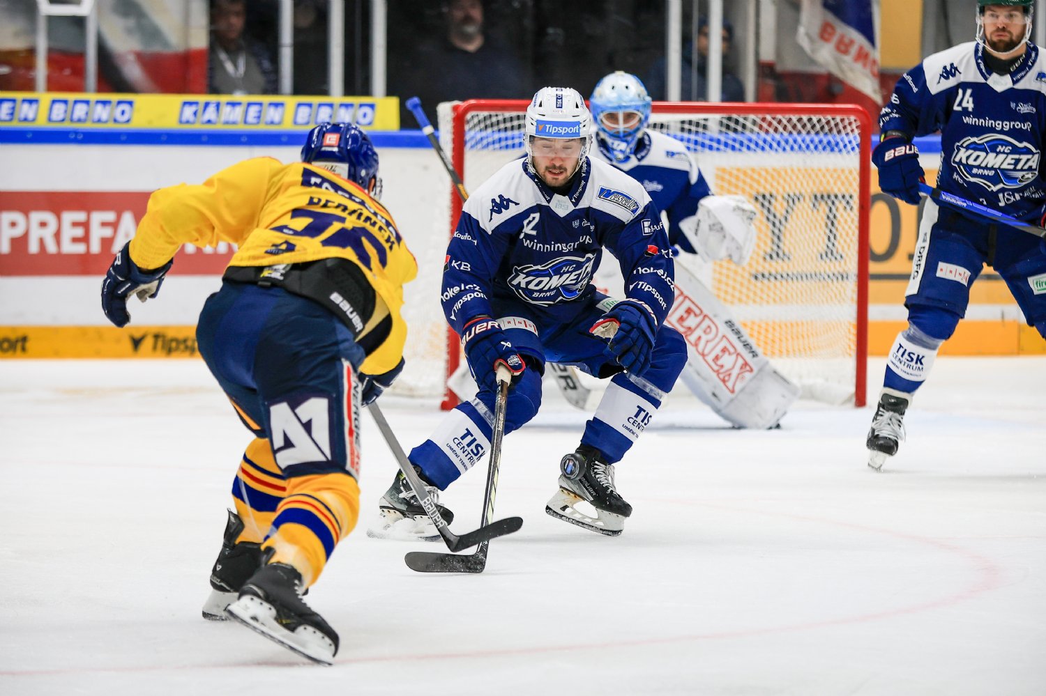 Hokejisté Brna porazili Motor 3:0 a poprvé v sezoně vyhráli doma za tři ...
